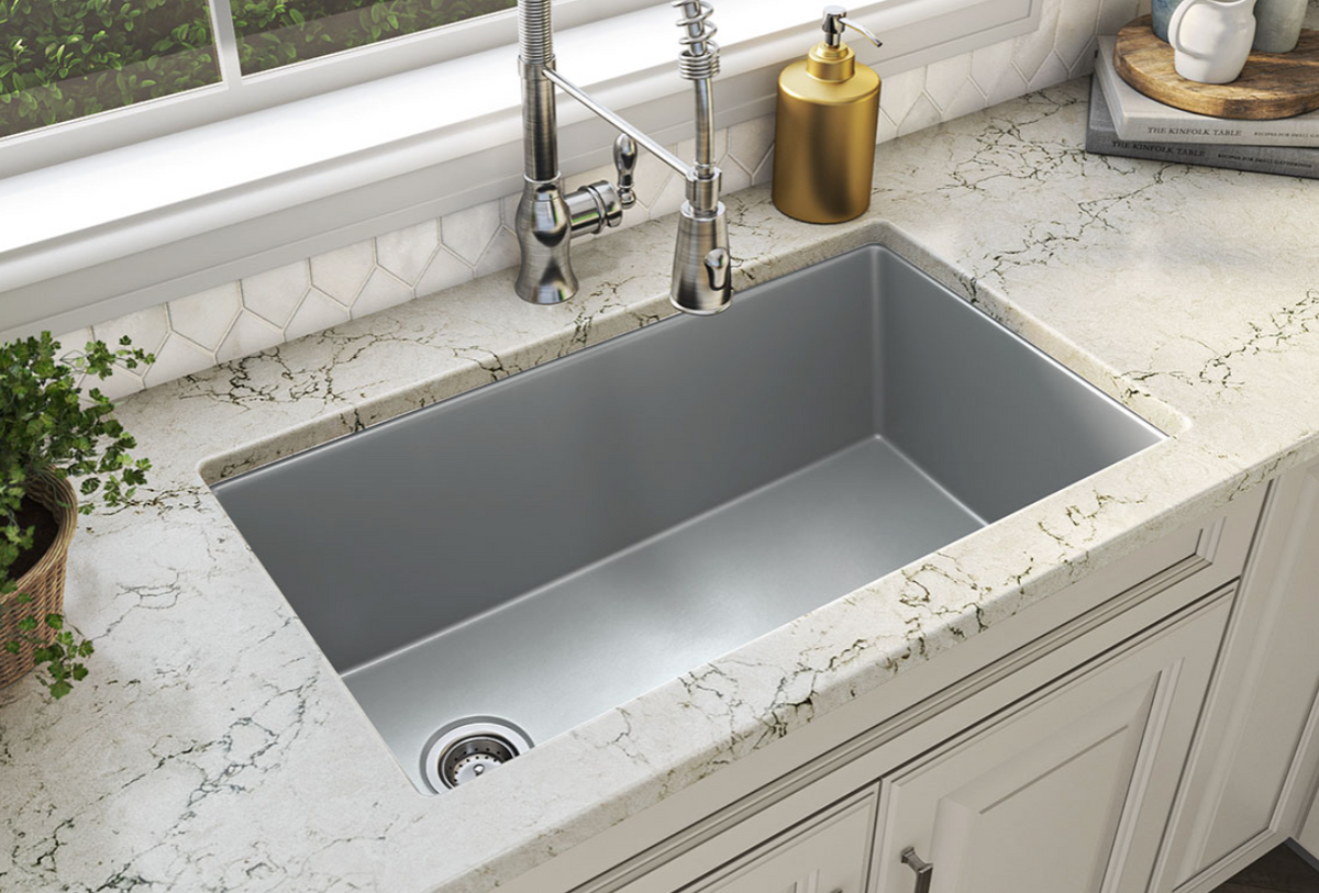 QUARTZ SINGLE BOWL GRAY – Wholesale Quartz Countertops